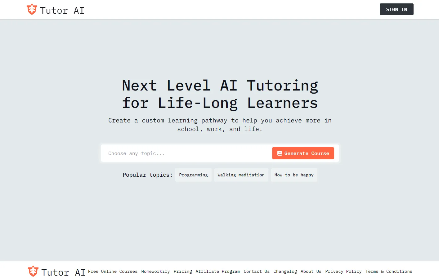 TutorAI: Personalized tutoring platform that adapts to individual learning needs