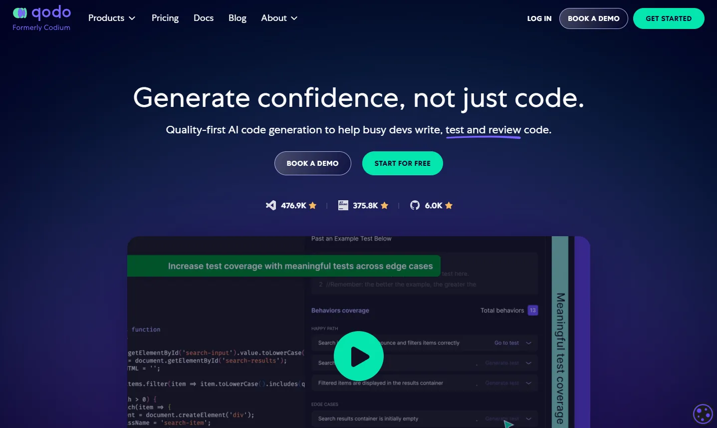 Qodo (Codium): Comprehensive coding assistant for quality-focused software development