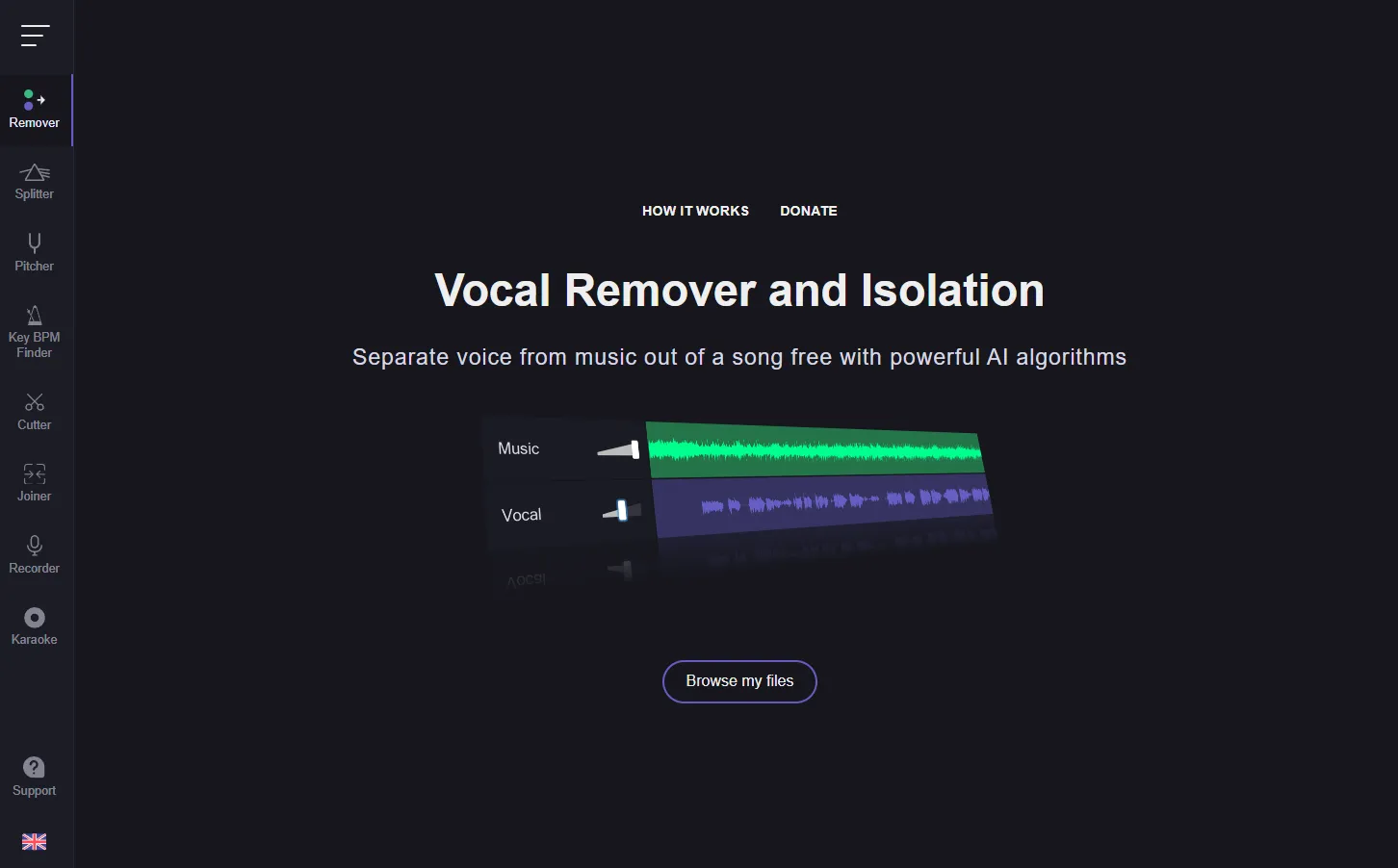 Vocal Remover: Free online tool separating vocals and instruments from ...
