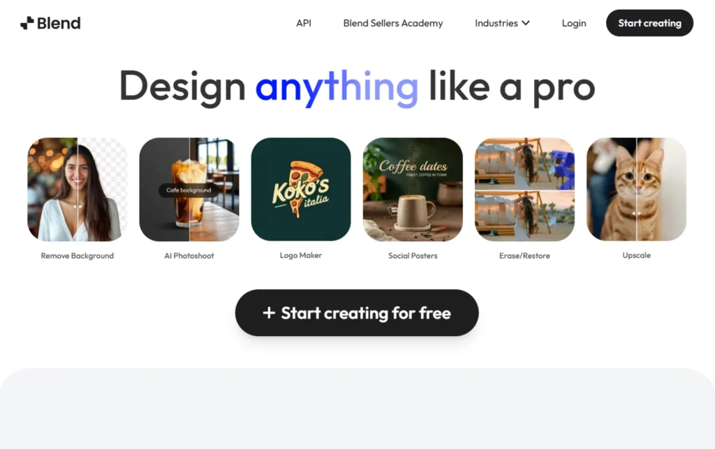 Blend: Complete photo editing and marketing design platform for businesses
