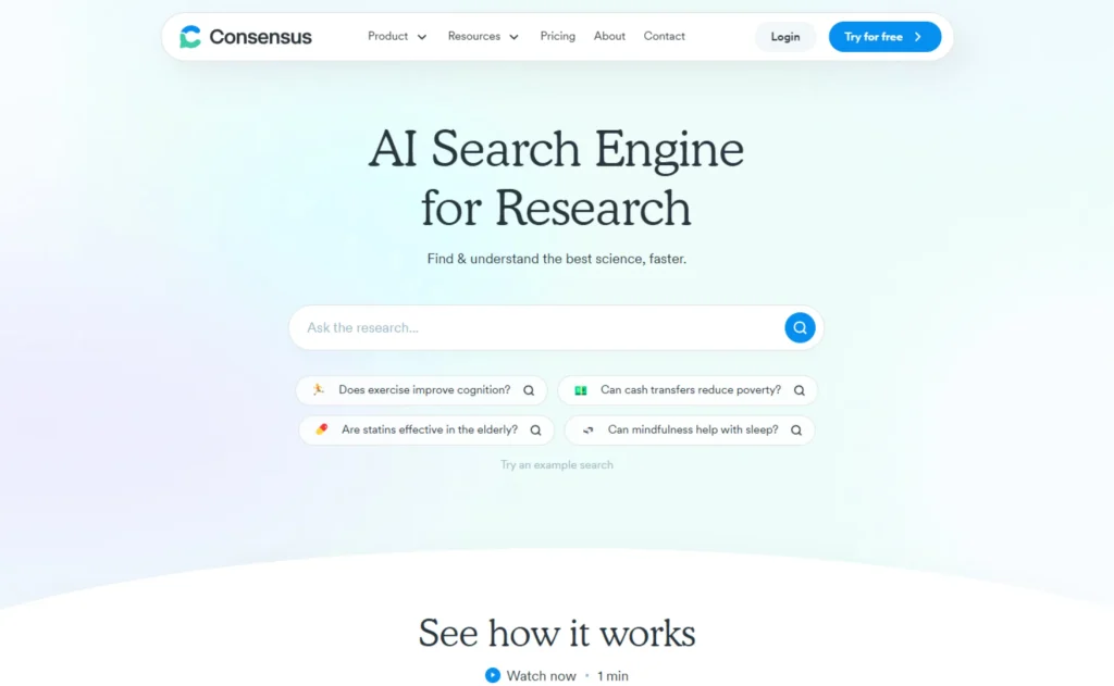 Consensus: Comprehensive academic search engine with AI-powered ...