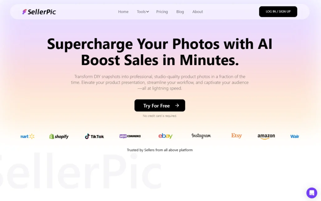 SellerPic: Professional product photo generator for e-commerce sellers