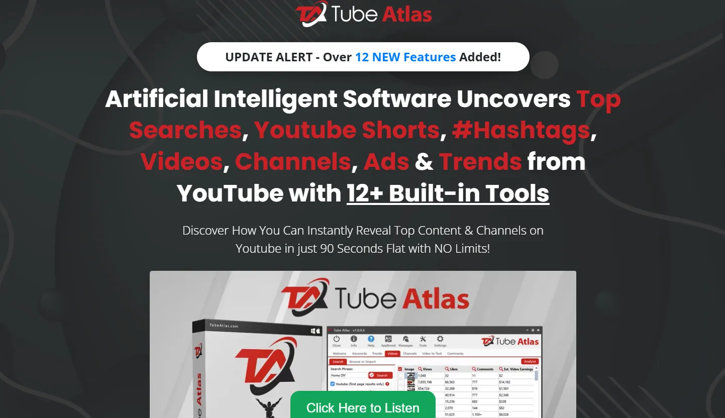 Tube Atlas: Complete YouTube research and optimization desktop software for content creators