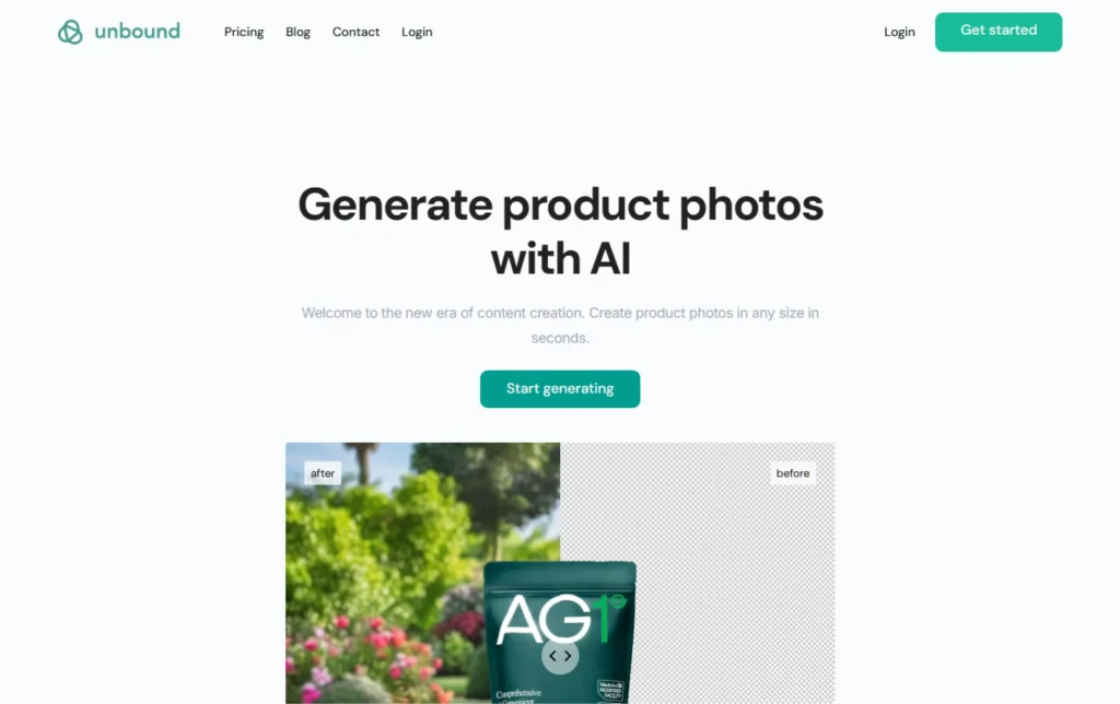 Unbound: Professional product photo generator with customizable ...