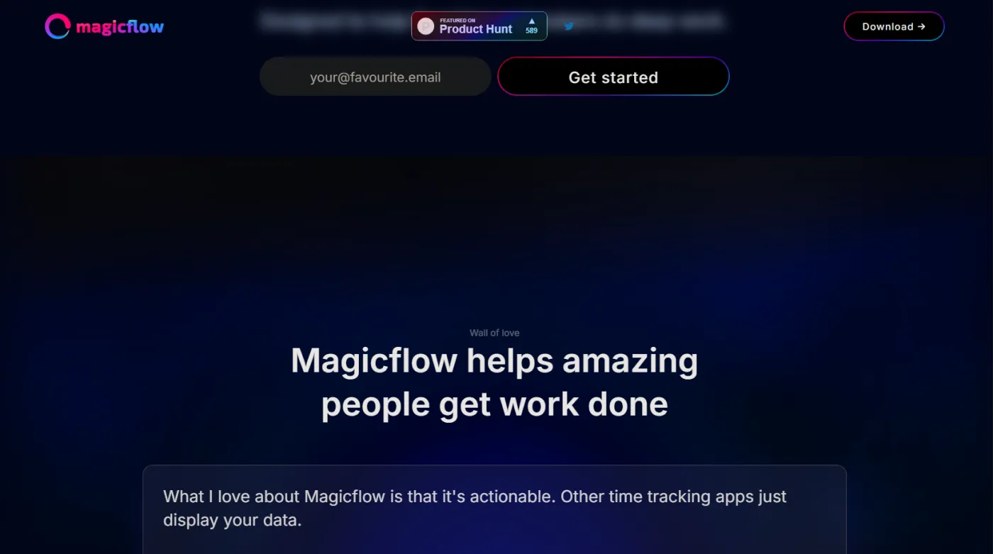Magicflow: Productivity tracker for deep work and focus enhancement