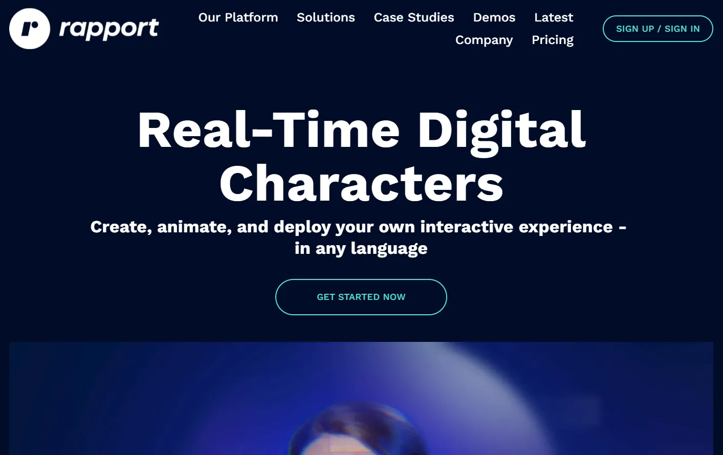 Rapport: Cloud platform for creating interactive digital character ...