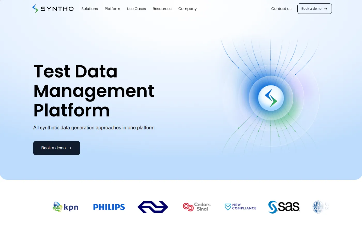 Syntho: Synthetic data generation platform for secure data management solutions