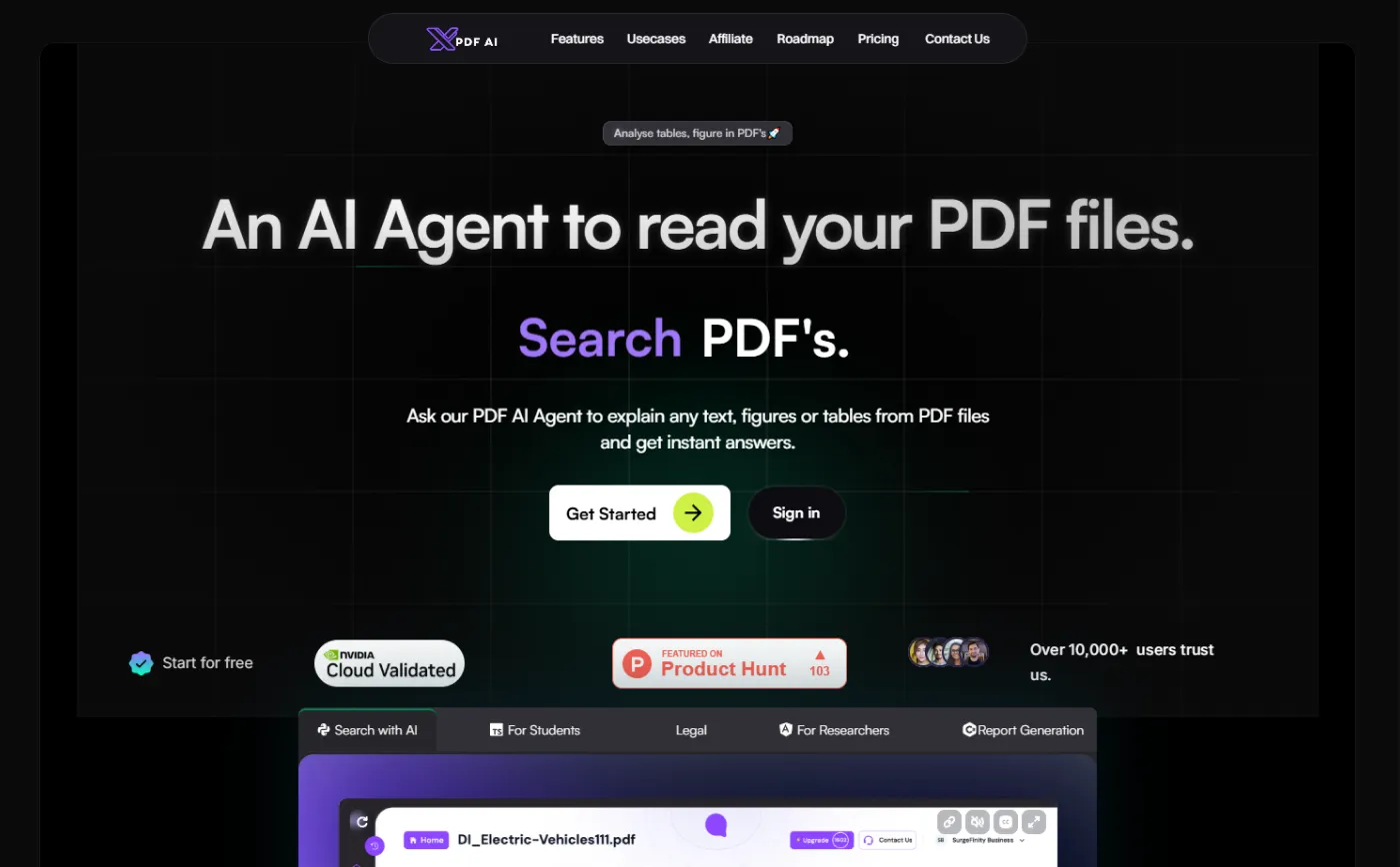 xPDF AI: Personal PDF assistant for document analysis and report generation
