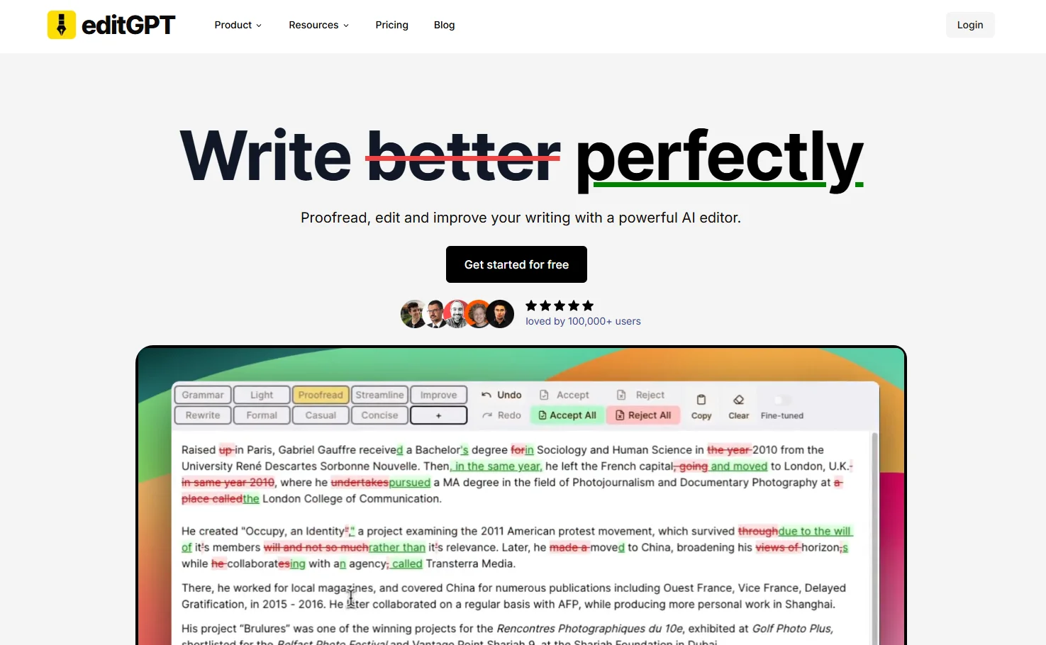 editGPT: AI-powered text editing with real-time proofreading, style ...